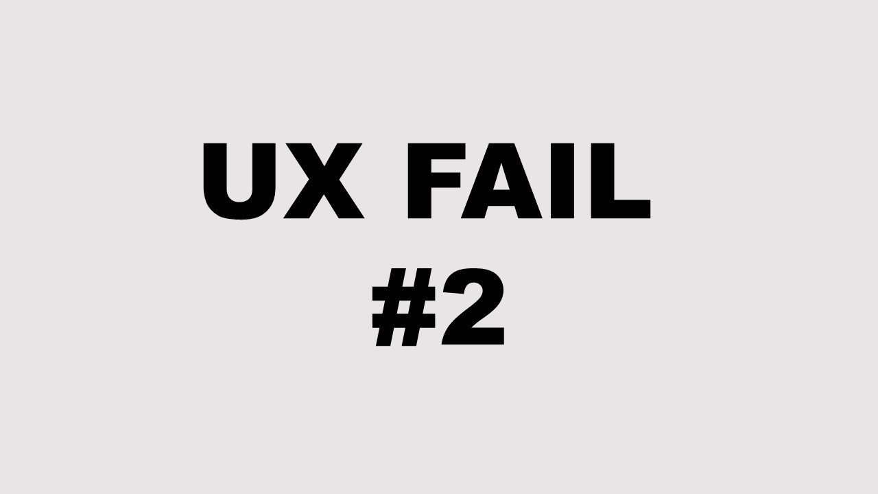 UX Fail #2: Fast or Slow Food Overview?