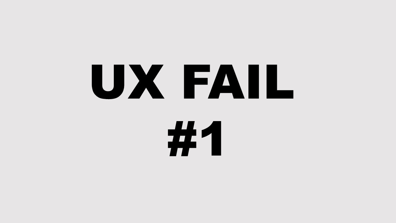 UX Fail #1: Look at this! Listen to this!